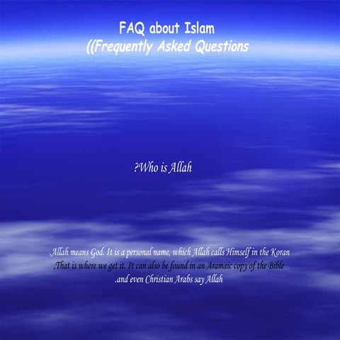 Frequently Asked Questions About Islam | PPS