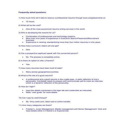 Frequently asked questions | DOCX