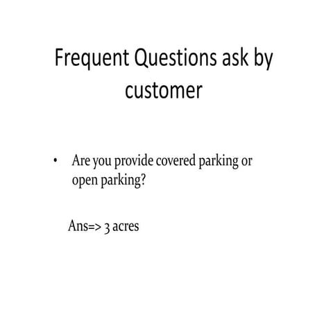Frequent questions ask by customer | PPT