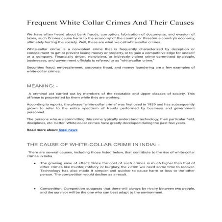 Frequent White Collar Crimes And Their Causes.pdf
