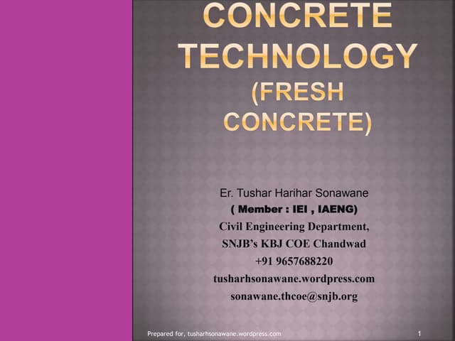 workability test of concrete | PPTX