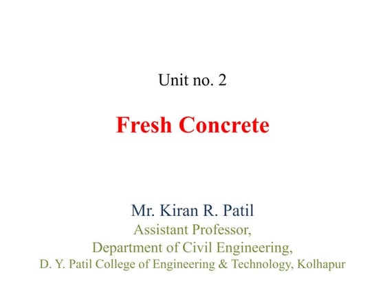 HIGH STRENGTH CONCRETE PPT | PPT | Geology | Science