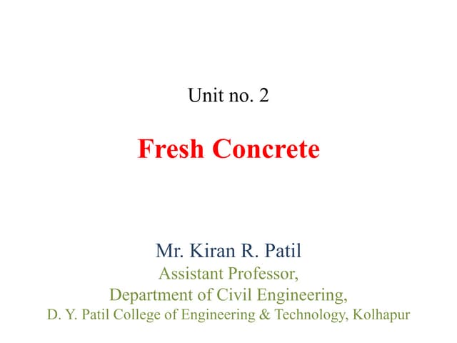 workability test of concrete | PPTX