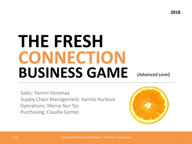 The Fresh Connection Game | PDF