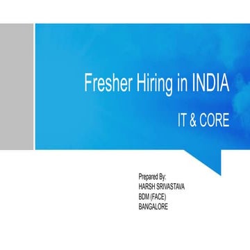 Fresher hiring in india | PPTX
