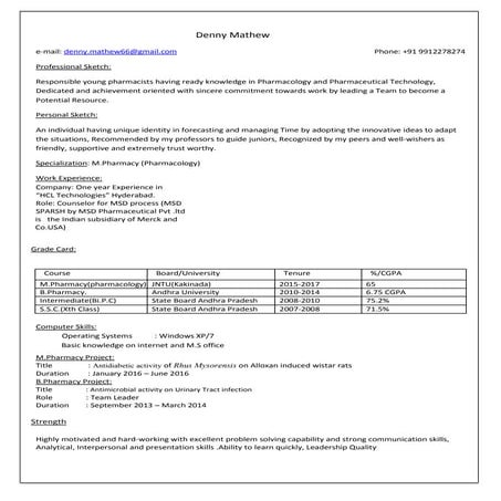sudeep Resume. | DOC