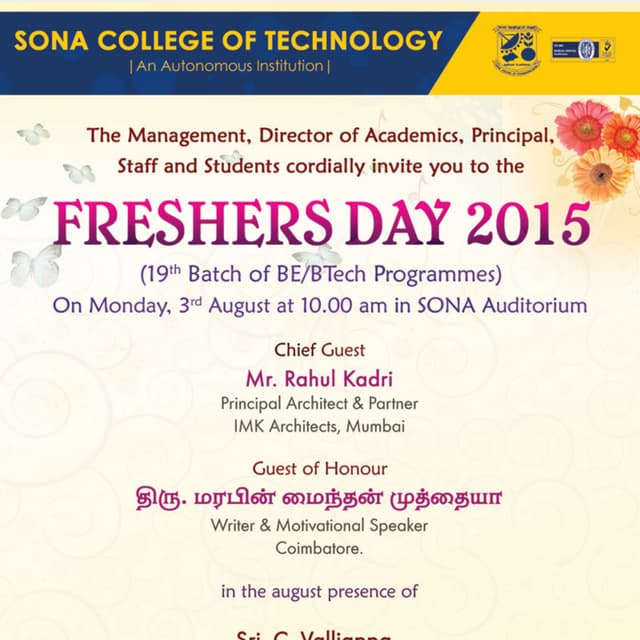 Freshers Day 2015 | PDF