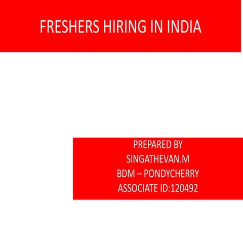 Freshers hiring | PPTX