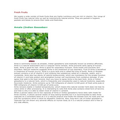 Fresh fruits | DOC