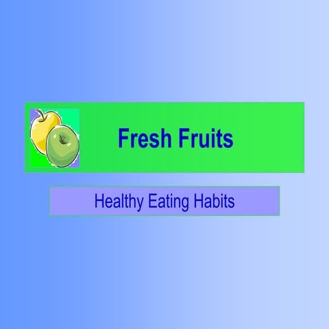 FRUITS AND VEGETABLES TO WORK IN ESL CLASSES | PPT