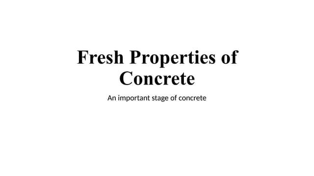 workability test of concrete | PPTX