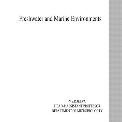 Freshwater and Marine, Aquatic, Microbial | PPTX