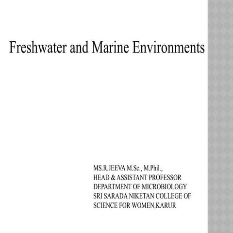 Microbiology of water | PPTX