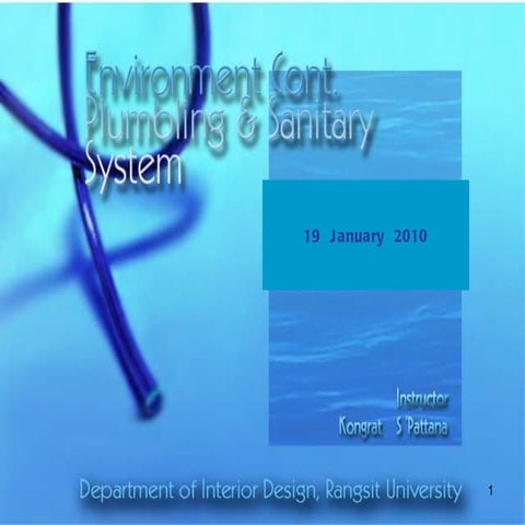 Fresh water plumbling | PPT