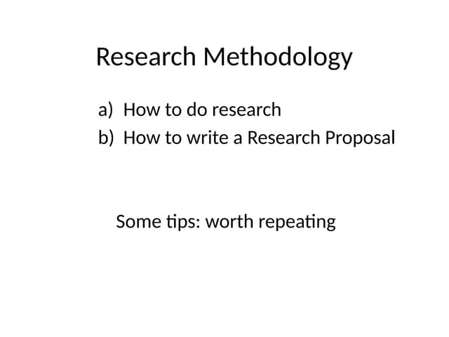 Research methodology notes | PDF