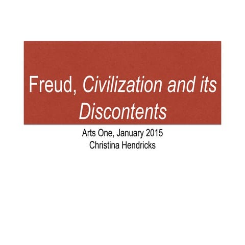 Freud, Civilization and its Discontents | PPTX