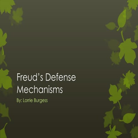 Freud’s defense mechanisms | PPTX