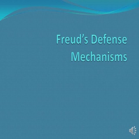 Freud’s defense mechanisms | PPTX
