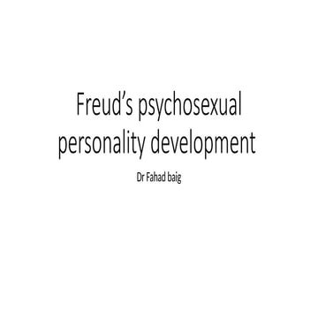 Freud's psychosexual development | PPT