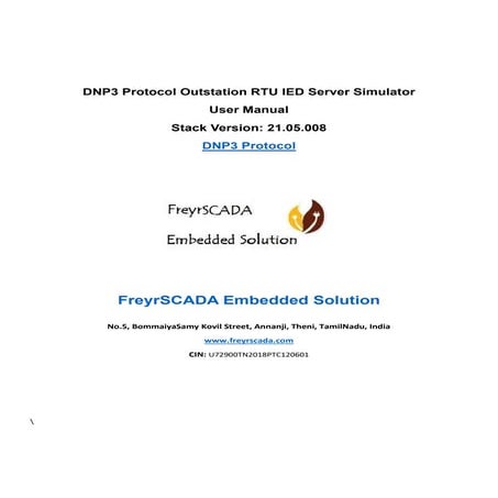 dnp3 Protocol Outstation Server IED RTU Simulator user manual | PDF