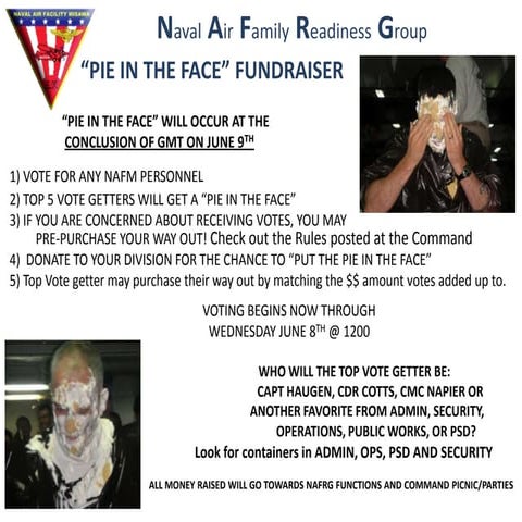 Pie in the Face Fundraiser Flyer
