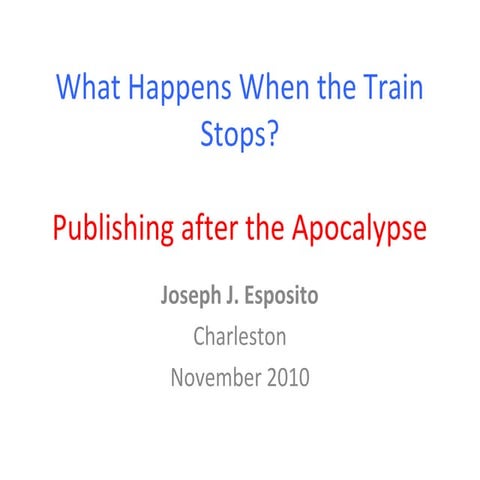 Digital Books and Flying Cars: Disruption in Publishing | PDF