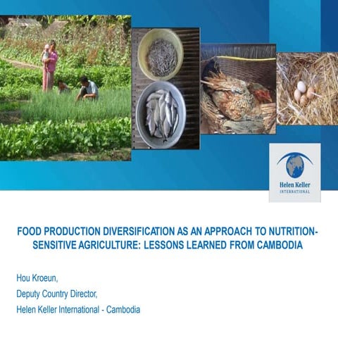 Food production diversification as an approach to nutrition sensitive ...