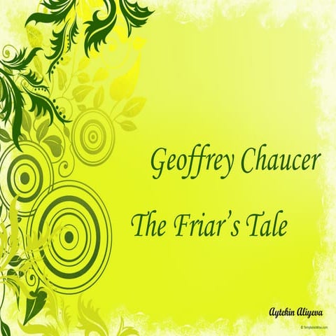 Friar's tale ppt | PPT