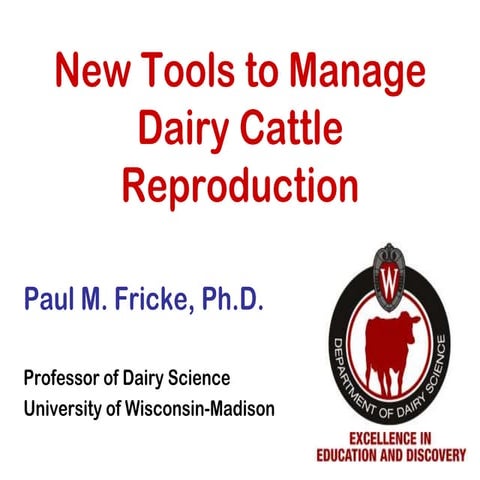 New Tools to Manage Reproduction Programs | PPTX