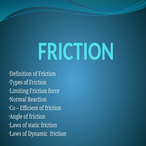 Friction | PPT