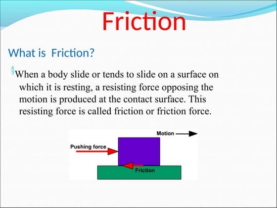 Friction | PPT | Physics | Science
