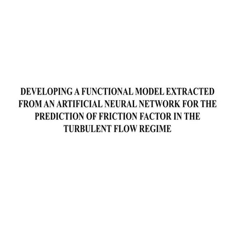 Friction Factor Modelling Pptx