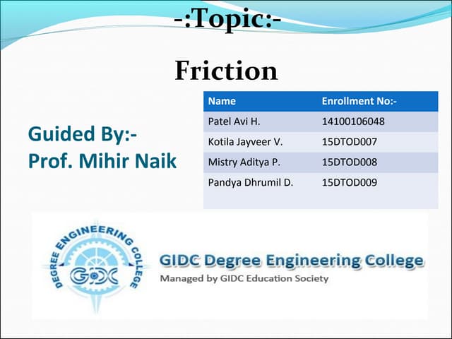 Friction Class 11 Physics | PPTX