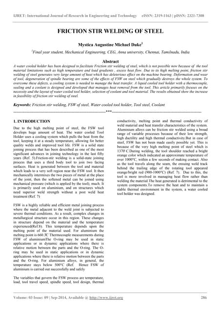 INVESTIGATION OF RESIDUAL STRESSES IN WELDING AND ITS EFFECT ON ...