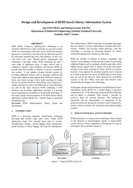 Implementing radio frequency identification technology in libraries advantages and disadvantages ...