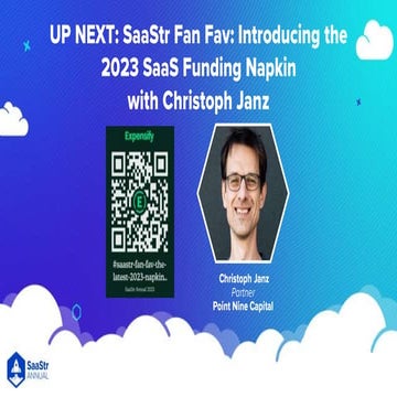 SaaStr Fan Fav: The Latest 2023 Napkin Reveal with Christoph Janz | PPTX