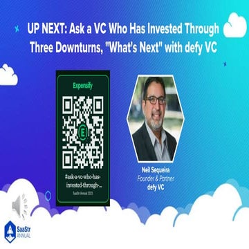 Ask a VC Who Has Invested Through Three Downturns, "What's Next" with defy VC | PPTX