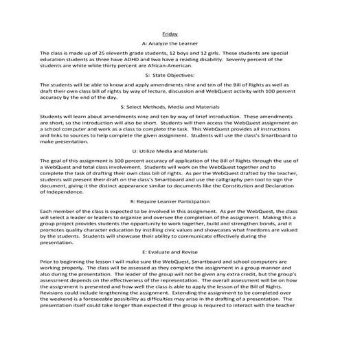 Friday assure | DOCX