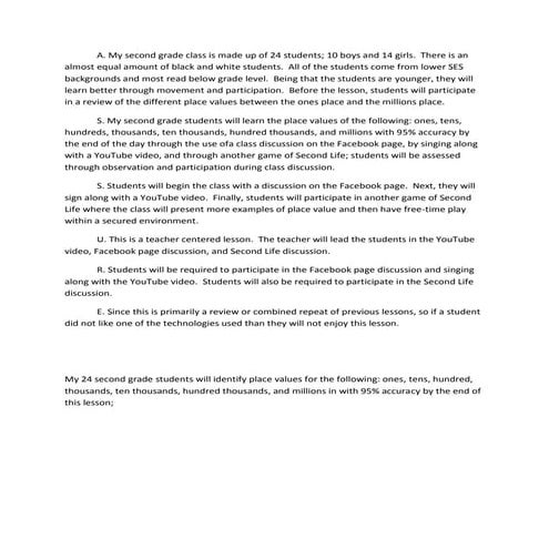 Friday lesson plan | DOCX