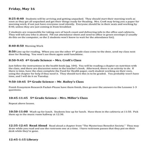 Friday lesson plan 1 | DOCX