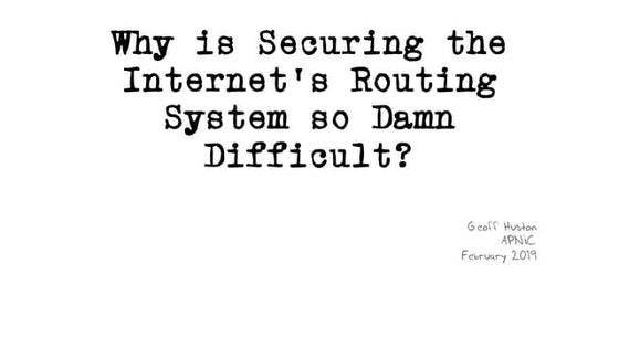 RPKI For Routing Security | PPT