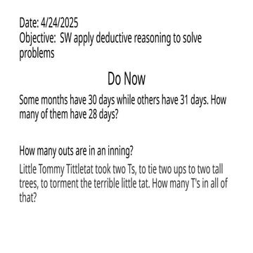 logic riddles and math puzzles for middle and high school learners | PPTX