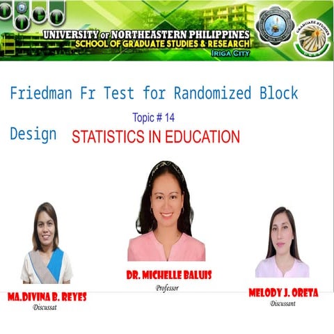 Friedman FR TEST FOR RANDOMIZED BLOCK DESIGN.pptx