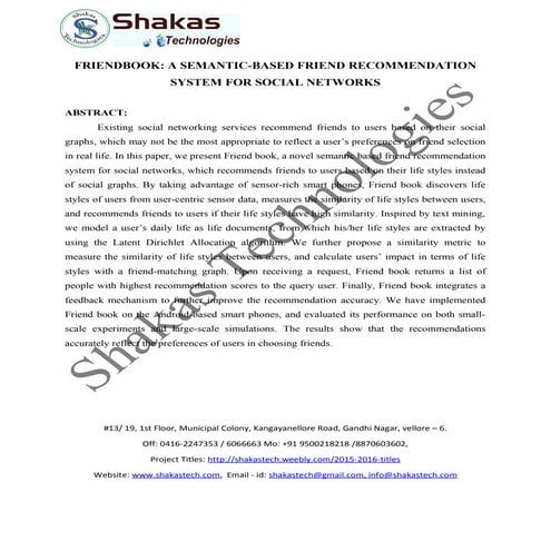 Social friend recommendation based on multiple network correlation | PDF