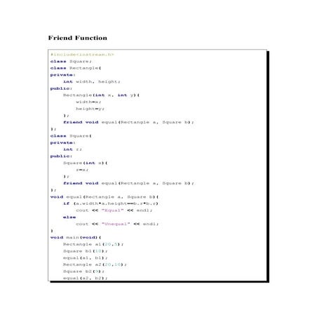 Friend function | DOC