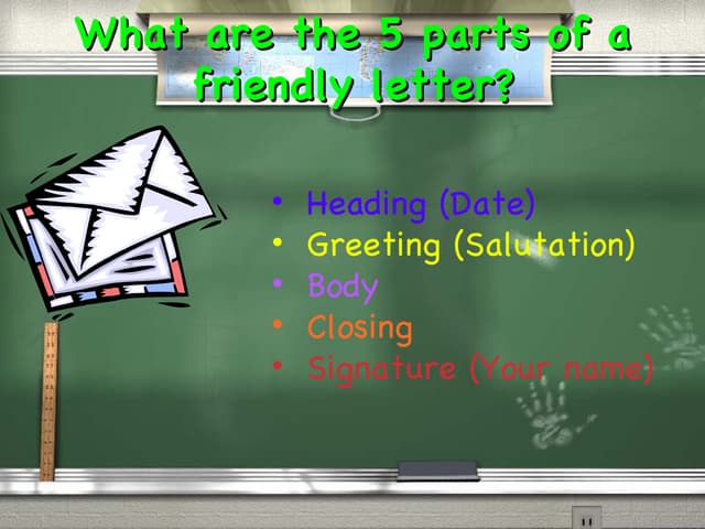 Parts of a friendly letter | PPT