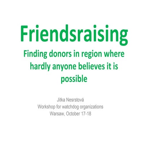 Friendraising. | PPT
