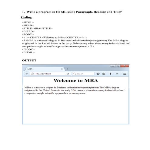 HTML | DOC | Web Design and HTML | Internet