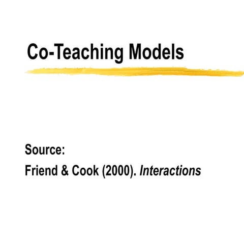 Friend's co teaching model | PPT