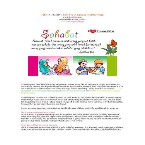 How to be a good friend | PPTX